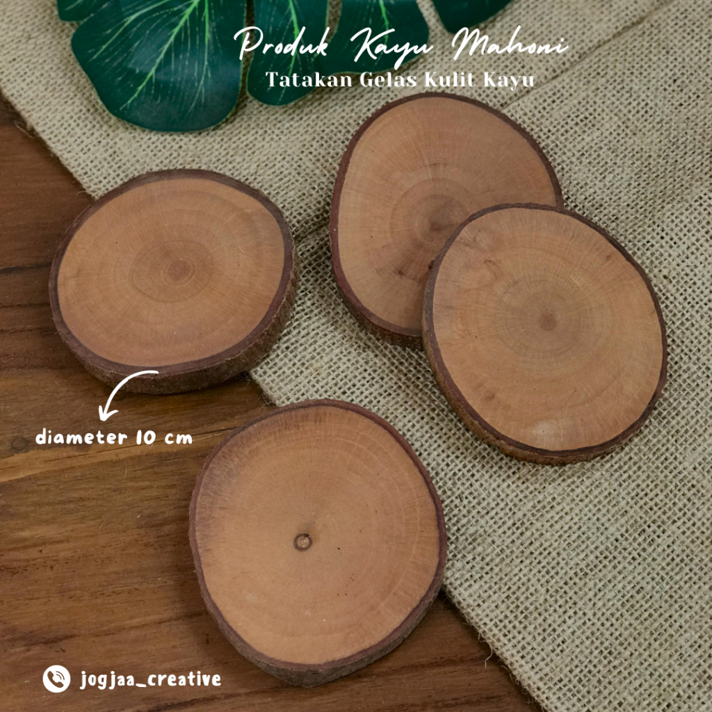 Jual Tatakan Gelas Kayu Sengon/Tatakan Gelas Kulit Kayu Sengon/Tatakan ...
