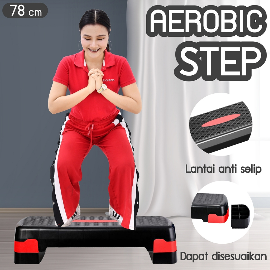 Jual HTD Sport Papan Senam Aerobic Step Zumba 3 Tingkatan Adjustable ...
