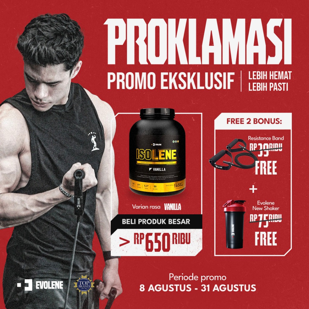 Jual Isolene 50 Serving 1650 Gr Evolene Whey Isolate Free Shaker ...