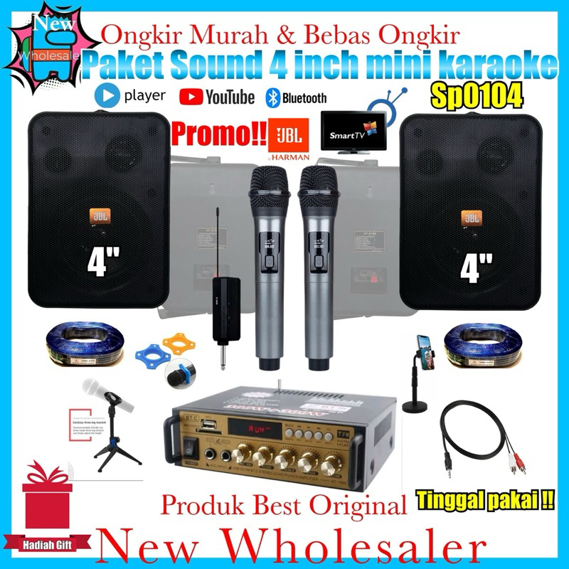 Jual Paket sound mini karaoke J BL 4 inch smart tv bluetooth Smartphone Player | Shopee Indonesia