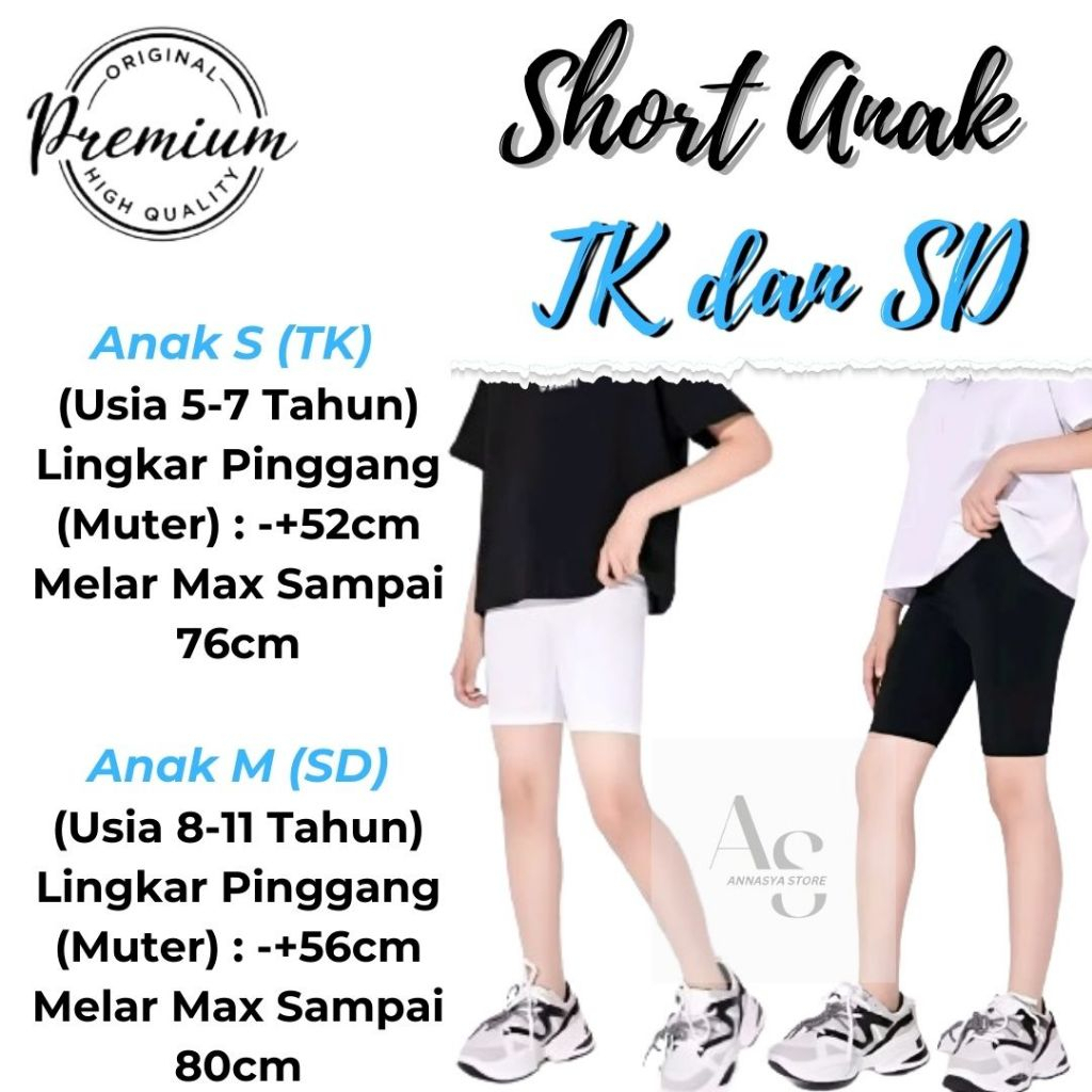 Jual Short Celana Anak / Daleman Anak Perempuan / Street Legging Pendek ...