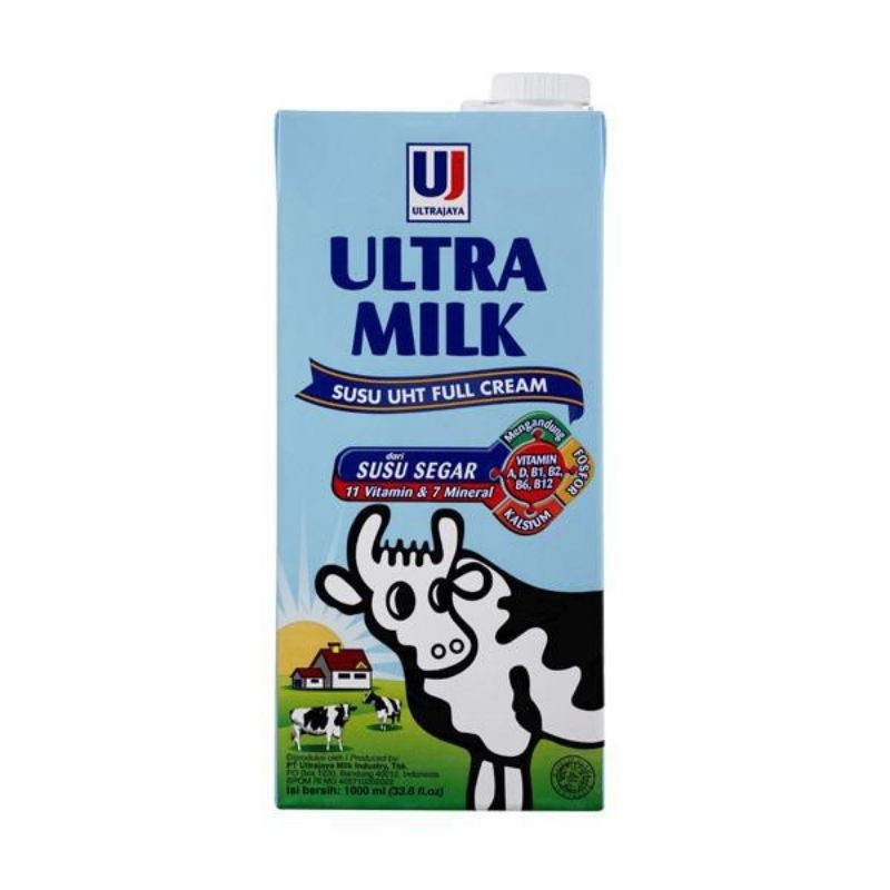 Jual Susu UHT Ultra Milk 1lt Full Cream | Shopee Indonesia