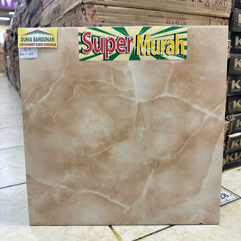 Jual Keramik 40x40 KIA Impresso Qatar Brown KW 3 Keramik Lantai Glossy ...