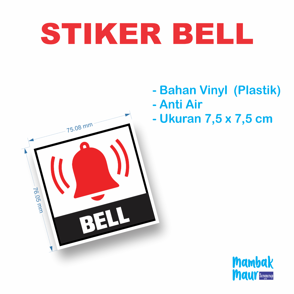 Jual STIKER KECIL - BELL BAHAN VINYL (PLASTIK) ANTI AIR | Shopee Indonesia
