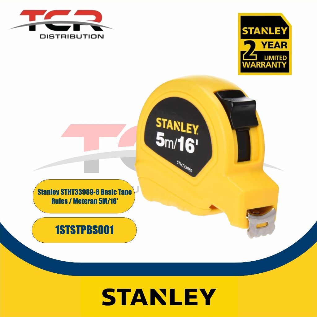 Jual Stanley STHT33989-8 Basic Tape Rules / Meteran 5M/16' | Shopee ...