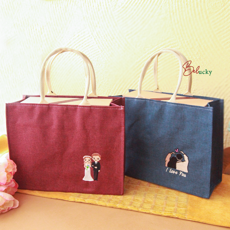 Jual Tas Custom Nama Tulisan Tote Bag Sovenir Suvenir Nikah Hampers ...