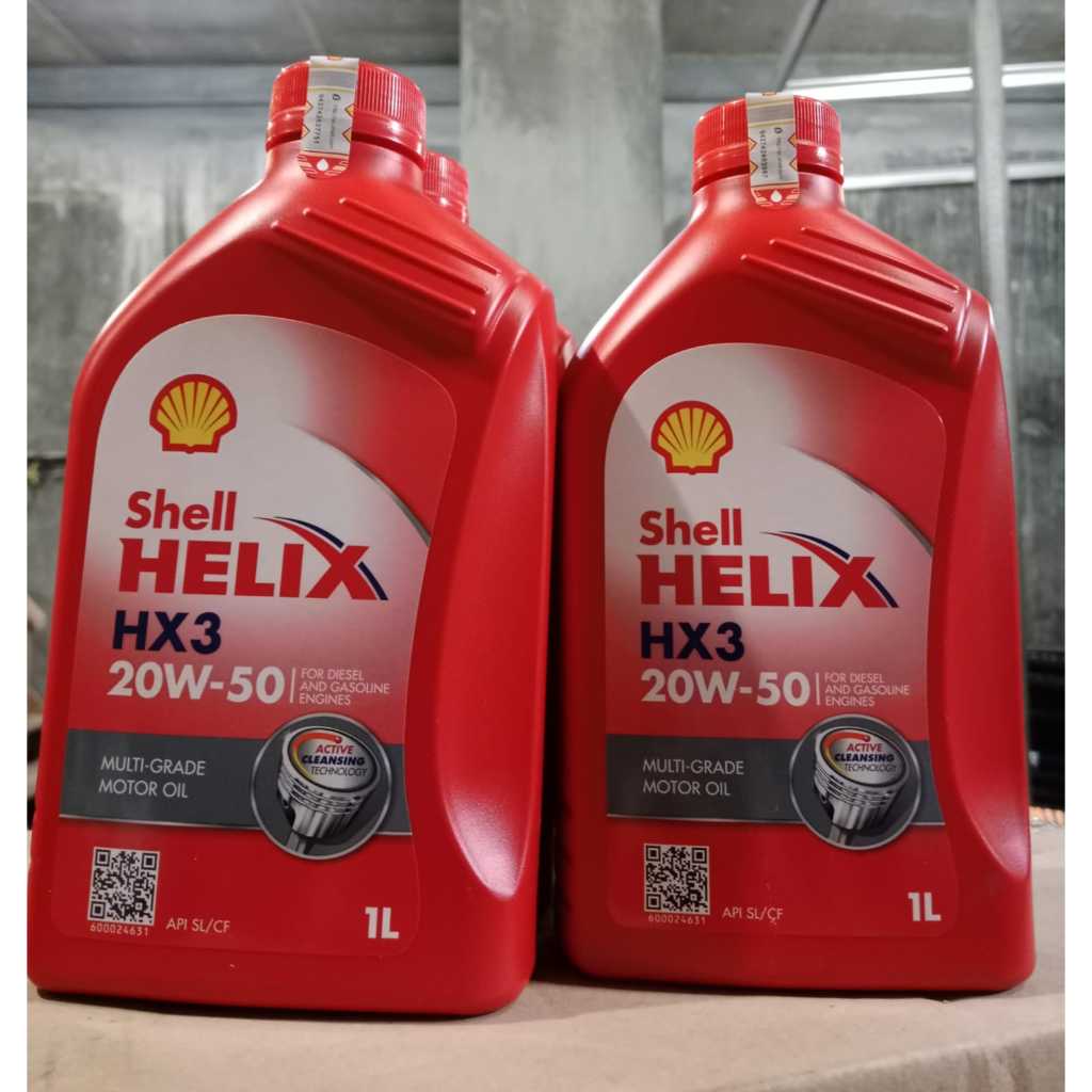 Jual Oli Mesin SHELL HELIX HX-3 20W50 1L ORIGINAL | Shopee Indonesia