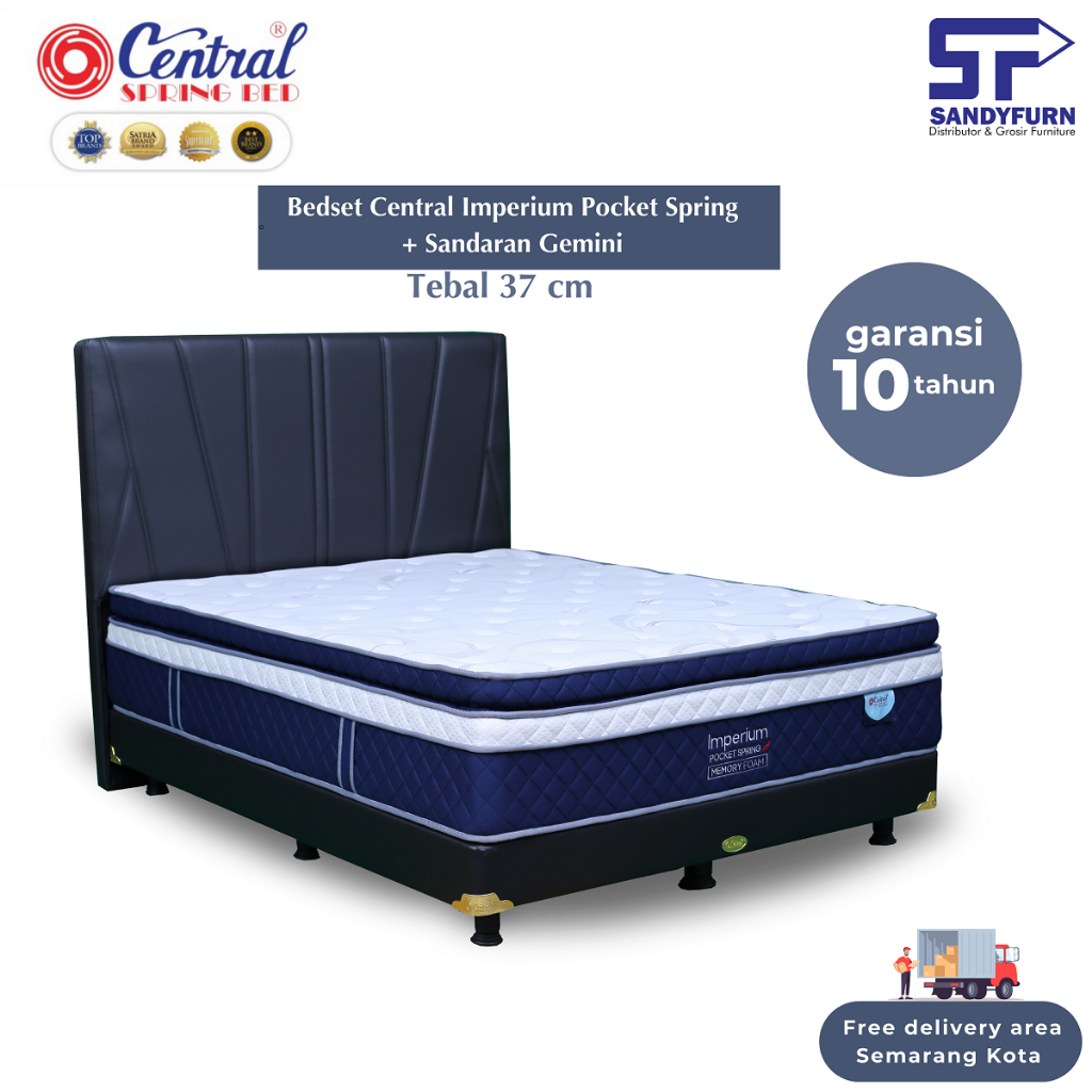 Jual CENTRAL Spring Bed - Imperium Pocket Spring with Memory foam ...
