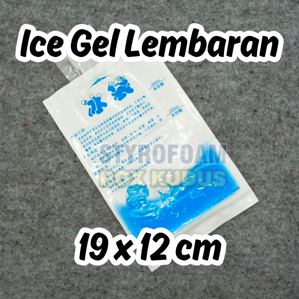 Jual PALING MURAHHH! ICE GEL LEMBARAN BELUM BEKU Ice Gel Pack Reuseable 400ml Ice Cooler Bag Ice ...