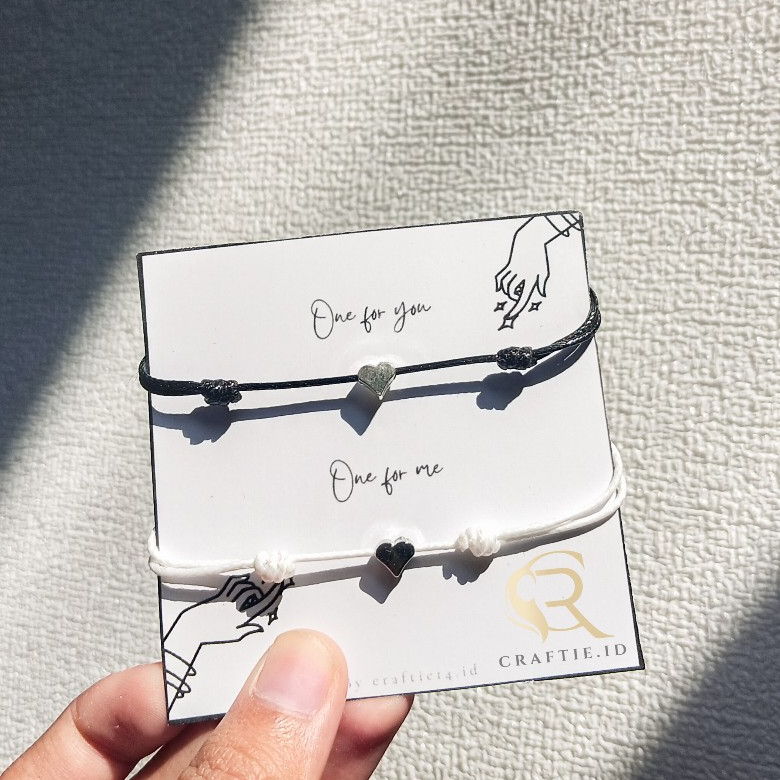 Jual (SEPASANG / ISI 2) GELANG TALI COUPLE MINE AND YOURS CUBE LOVE ...