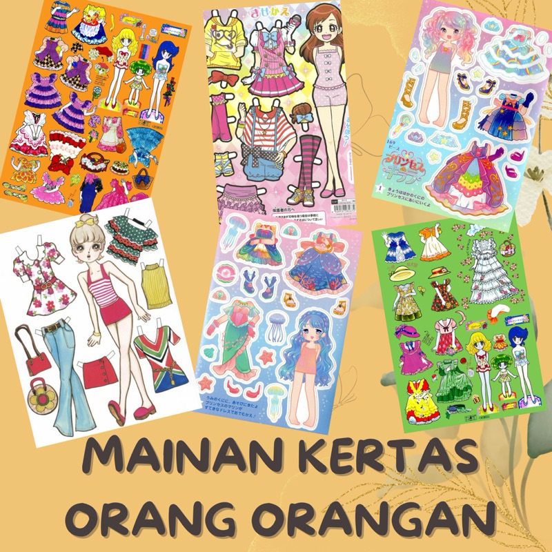 Jual PAPER DOLL MAINAN KERTAS PAPERDOLL ORANG ORANGAN MAINAN KERTAS ...