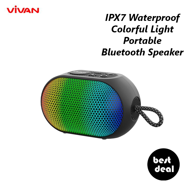 Jual Vivan VS17 Portable Bluetooth 5.3 Speaker Colorful Light IPX7 TWS ...