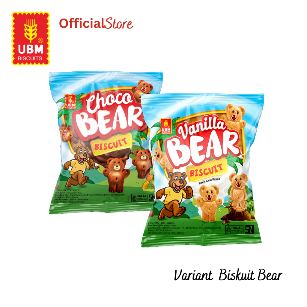 Jual UBM Biscuit Choco Bear 50g | Shopee Indonesia