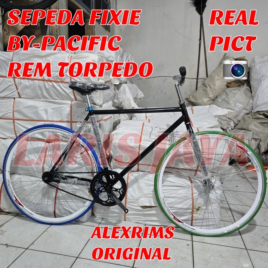 Jual SEPEDA FIXIE REM TORPEDO BY - PACIFIC VELG ORIGINAL ALEXRIMS ALLOY ...
