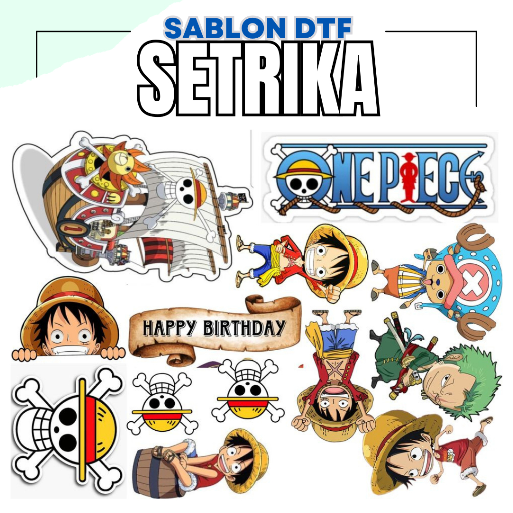 Jual Sablon Setrika Gambar / Sticker Sablon One Piece Anime One Piece ...