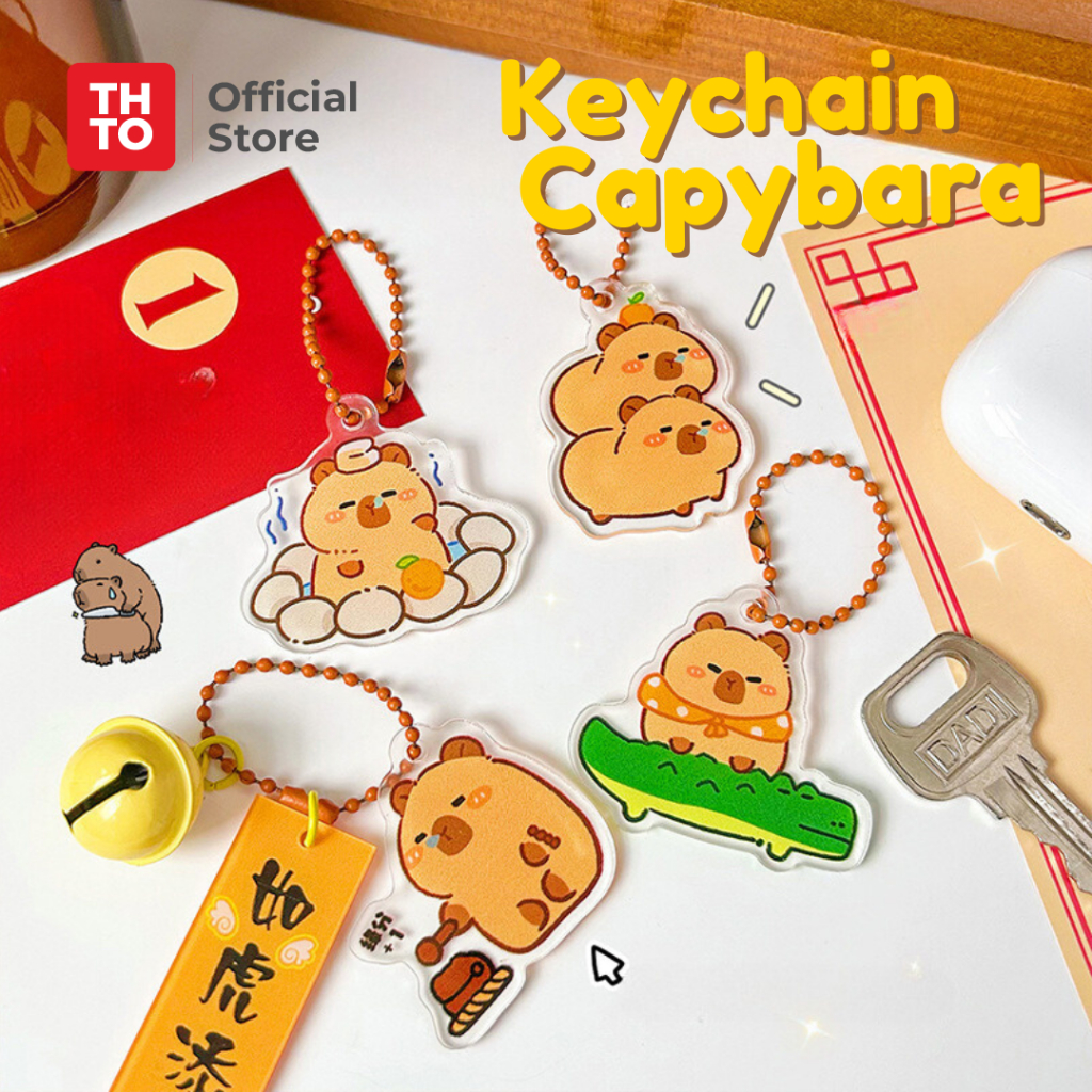 Jual THTO Keychain Gantungan Kunci Bahan Akrilik Acrylic Capybara ...