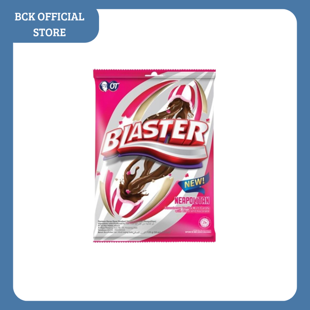 Jual Permen Blaster Neopolitan Strawberry Vanilla 125 gr (PCS) | Shopee ...
