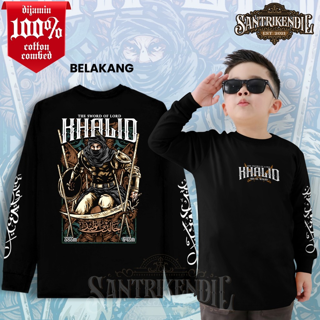 Jual KAOS KHALID BIN WALID VOL 4 UNTUK ANAK KUALITAS PREMIUM 100% ...