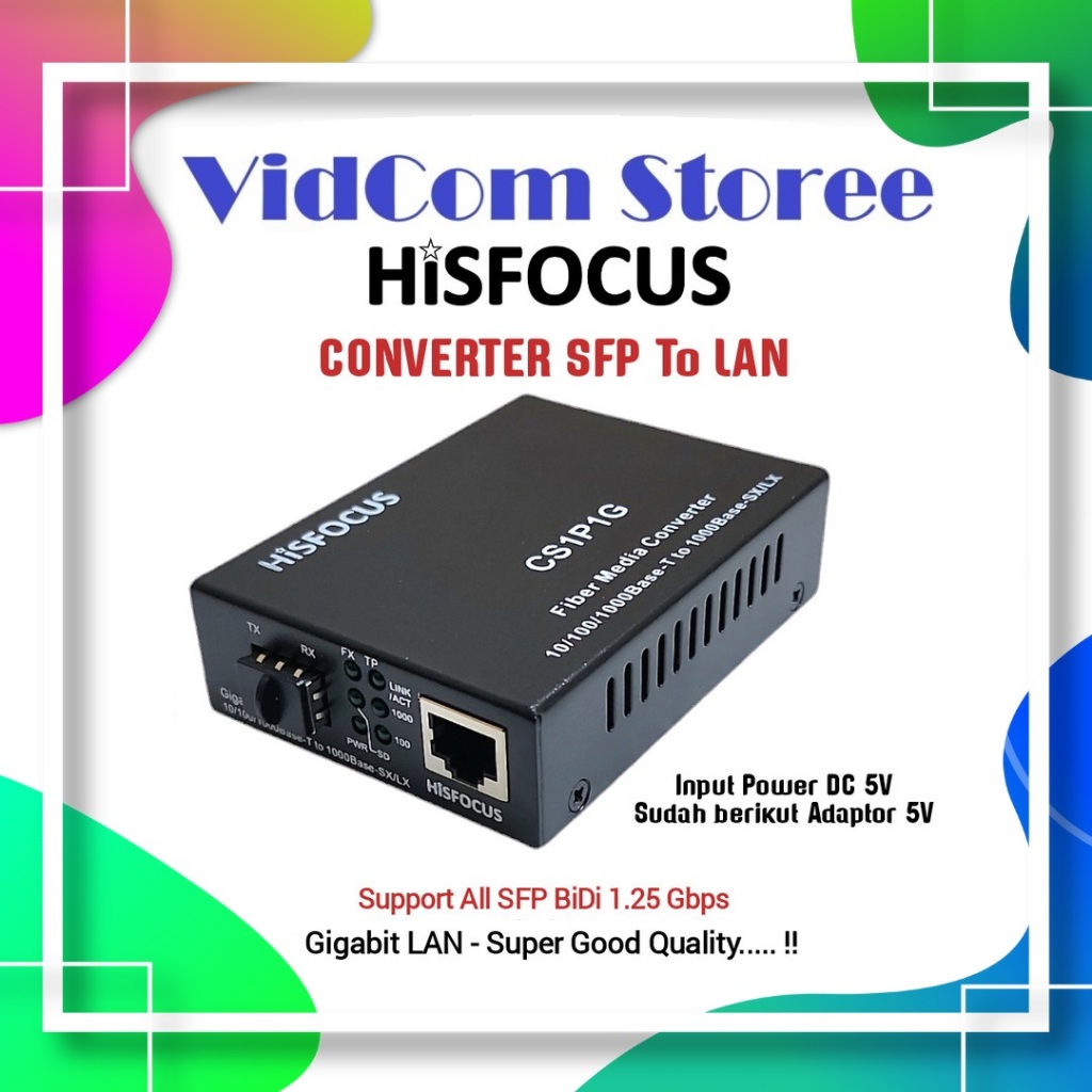Jual Converter SFP to LAN HISFOCUS / HISFOCUS Converter SFP To LAN ...
