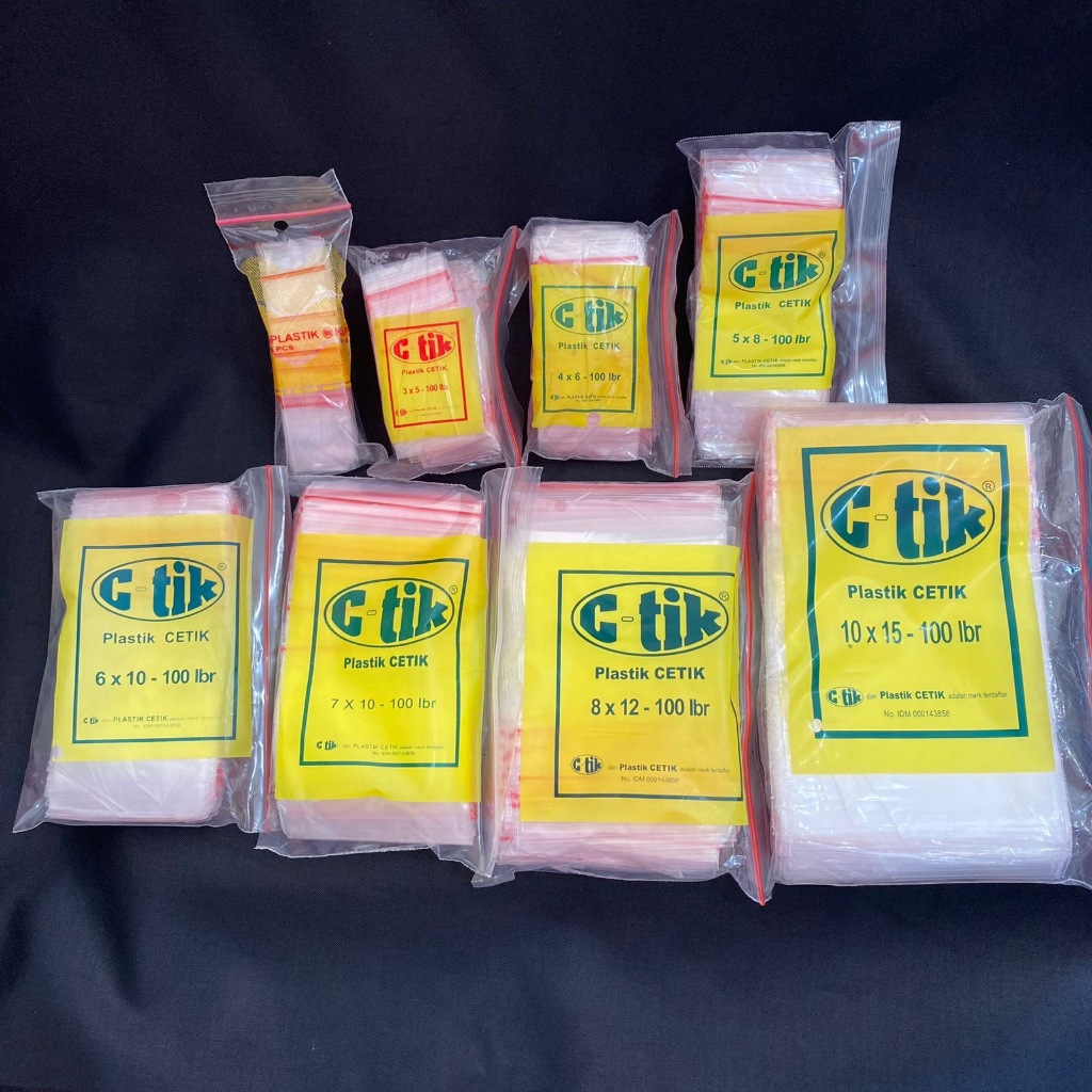 Jual Plastik Klip Cetik / Plastik Ziplock Bening isi 100 lembar ...