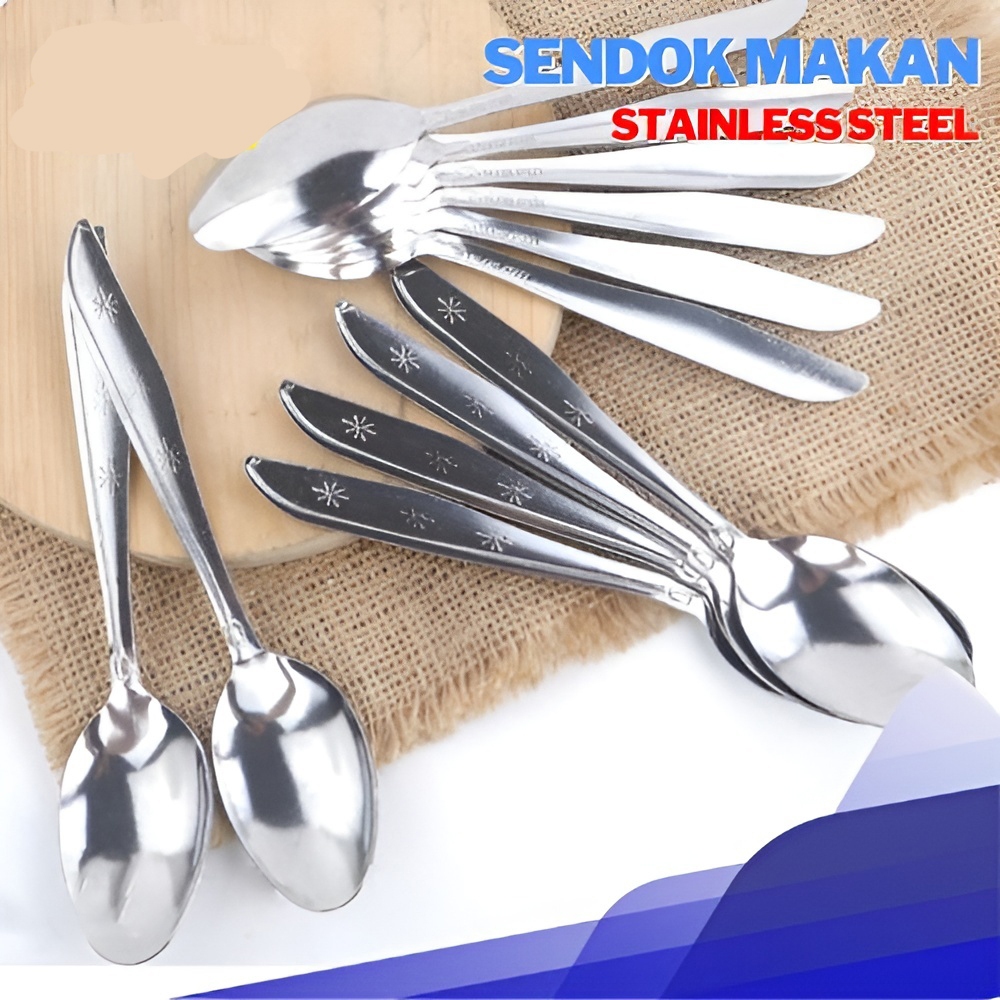 Jual IJN Sendok Makan Stainless ISI 12 Pcs / 1 lusin sendok makan ...