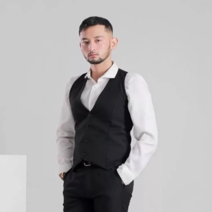 Jual Sale rompi Hitam Waiter Hotel Cafe Restoran Vest Jas Formal Hitam ...