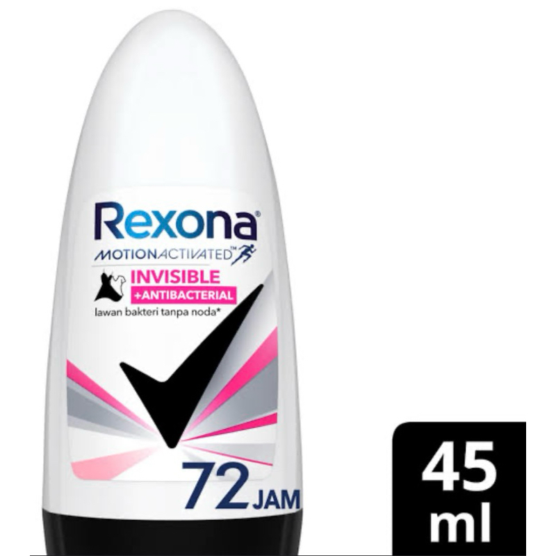 Jual Rexona Deodorant roll on Invisible+ Antibacterial All In One 45ml | Shopee Indonesia