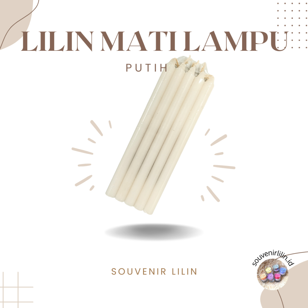 Jual Lilin Putih Mati Lampu Isi 10 Batang 15cm x 1cm | Shopee Indonesia