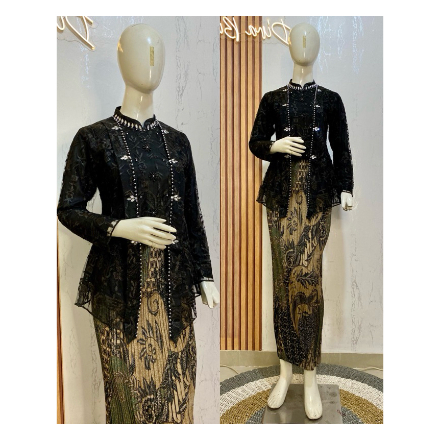 Jual Kebaya Kutu Baru Kerah Shanghai Payet/Kebaya Wisuda/Kebaya Pesta/Kebaya Modern | Shopee ...