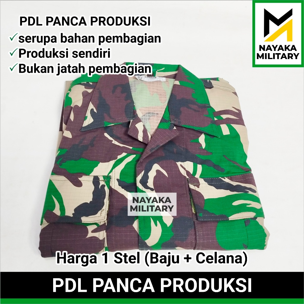Jual Baju TNI PDL Panca Prima Produksi Nayaka Military Setelan Loreng Seragam Tentara Stelan ...