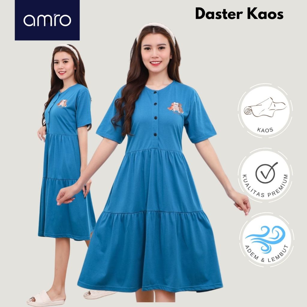 Jual AMRO SLEEPWEAR - WIKA DRESS - DASTER KERAH RENDA | Shopee Indonesia