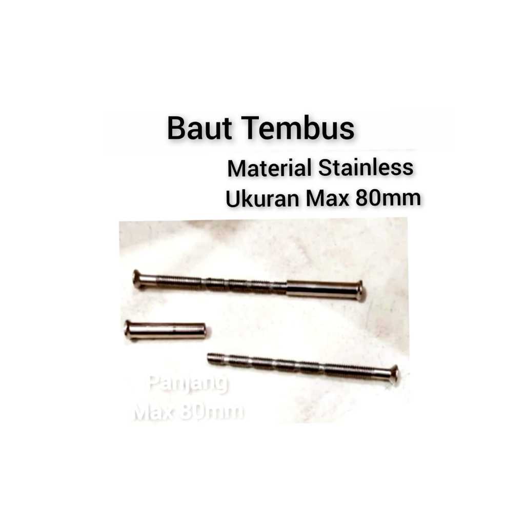Jual Baut Tembus Handle Pintu Skrup Tanam Sambung Gagang Kunci | Shopee ...