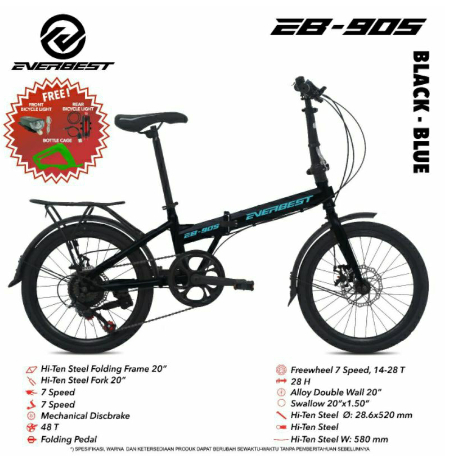 Jual SEPEDA LIPAT DEWASA 20" EVERBEST EB-905 | Shopee Indonesia