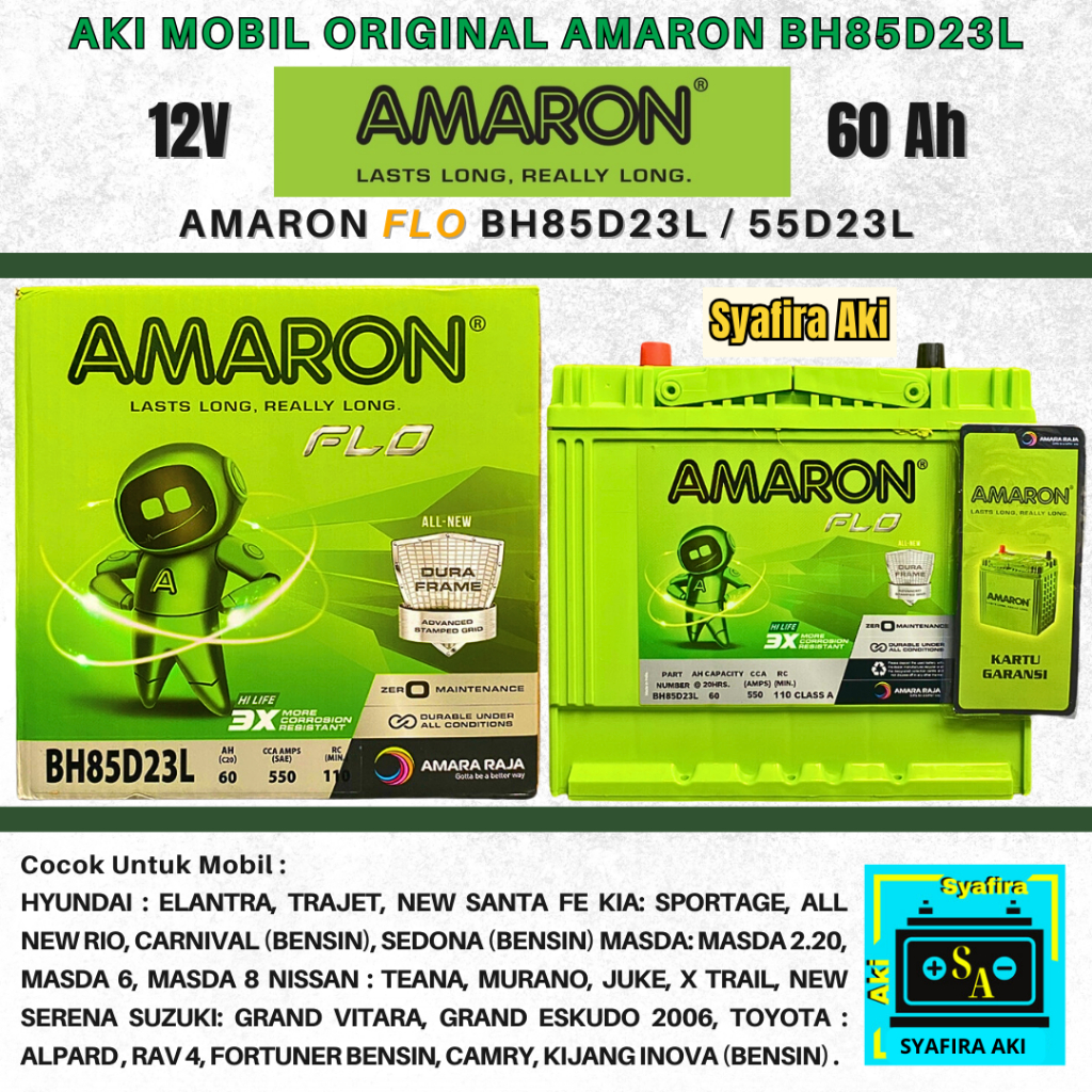 Jual AKI AMARON HILIFE 55D23L/BH85D23L MOBIL CAMRY, ALPHARD, GRAND VITARA, GRAND ESKUDO MF 12V ...