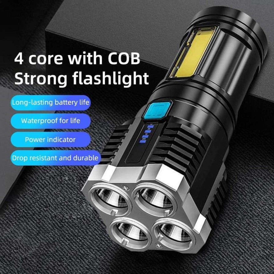 Jual Senter Mini Police Swat Torch LED COB Torchlight Recharge | Shopee ...