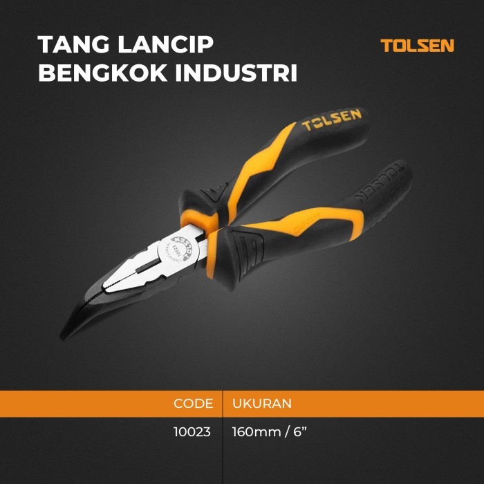 Jual Tang Lancip Bengkok Industri 160mm/ 6" TOLSEN 10023 | Shopee Indonesia