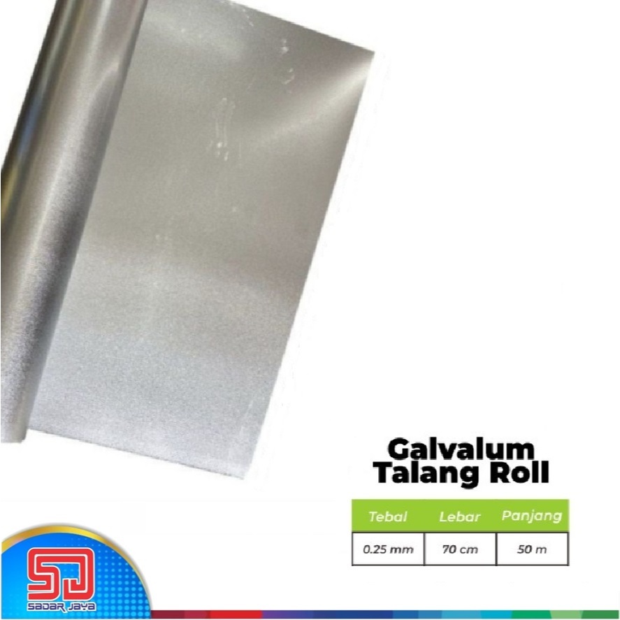Jual Talang Galvalum Lebar 70cm 1roll 50meter Tebal 0,25mm Seng Plat ...