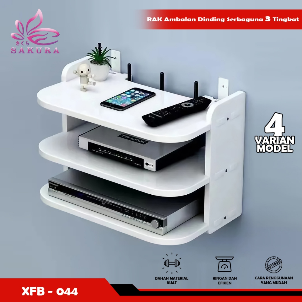 Jual Rak Tempel Dinding Minimalis Warna Putih Router Wifi Set Top Box ...