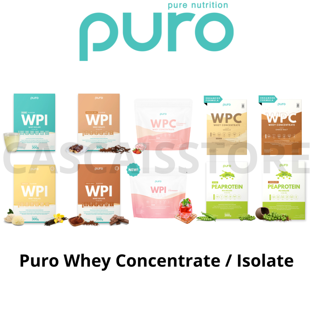 Jual PURO WPC WPRO Whey Protein Concentrate WPI 90 WHEY ISOLATE PEA ...