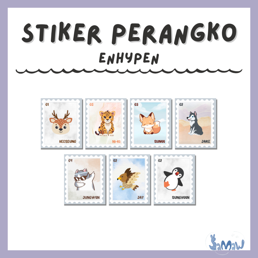 Jual Stiker Perangko | Enhypen | Sticker Journaling | Freebies | Shopee ...