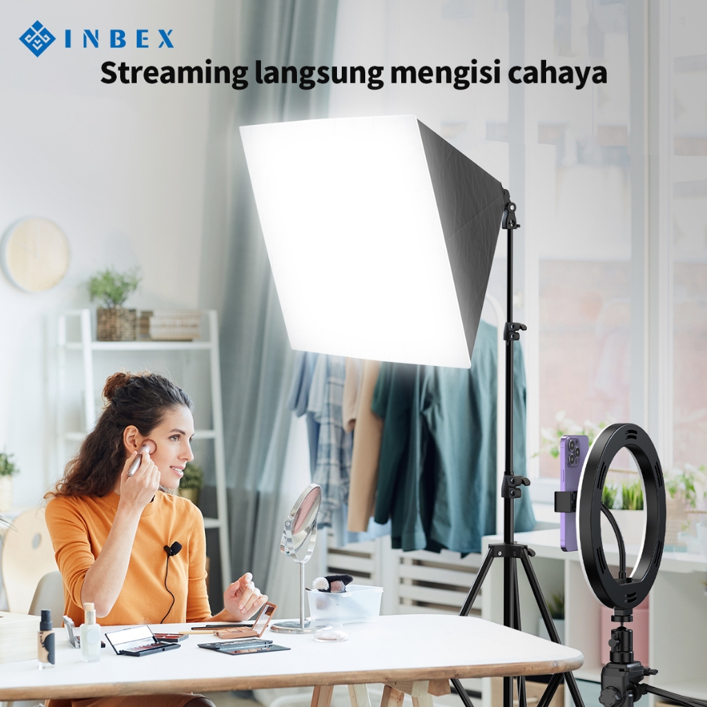 Jual inbex lighting Softbo150W 5500K-6000K Daylight Bulb Live Streaming ...