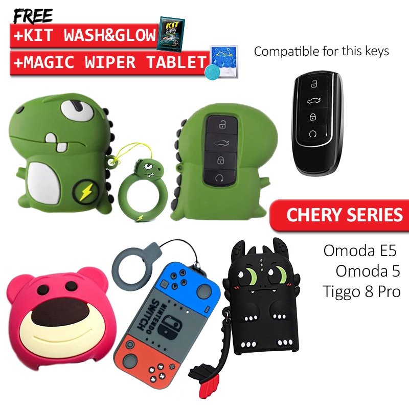 Jual Chery Omoda E5 2024 2025 2026 - Cute Dino Case Kunci Mobil Key ...