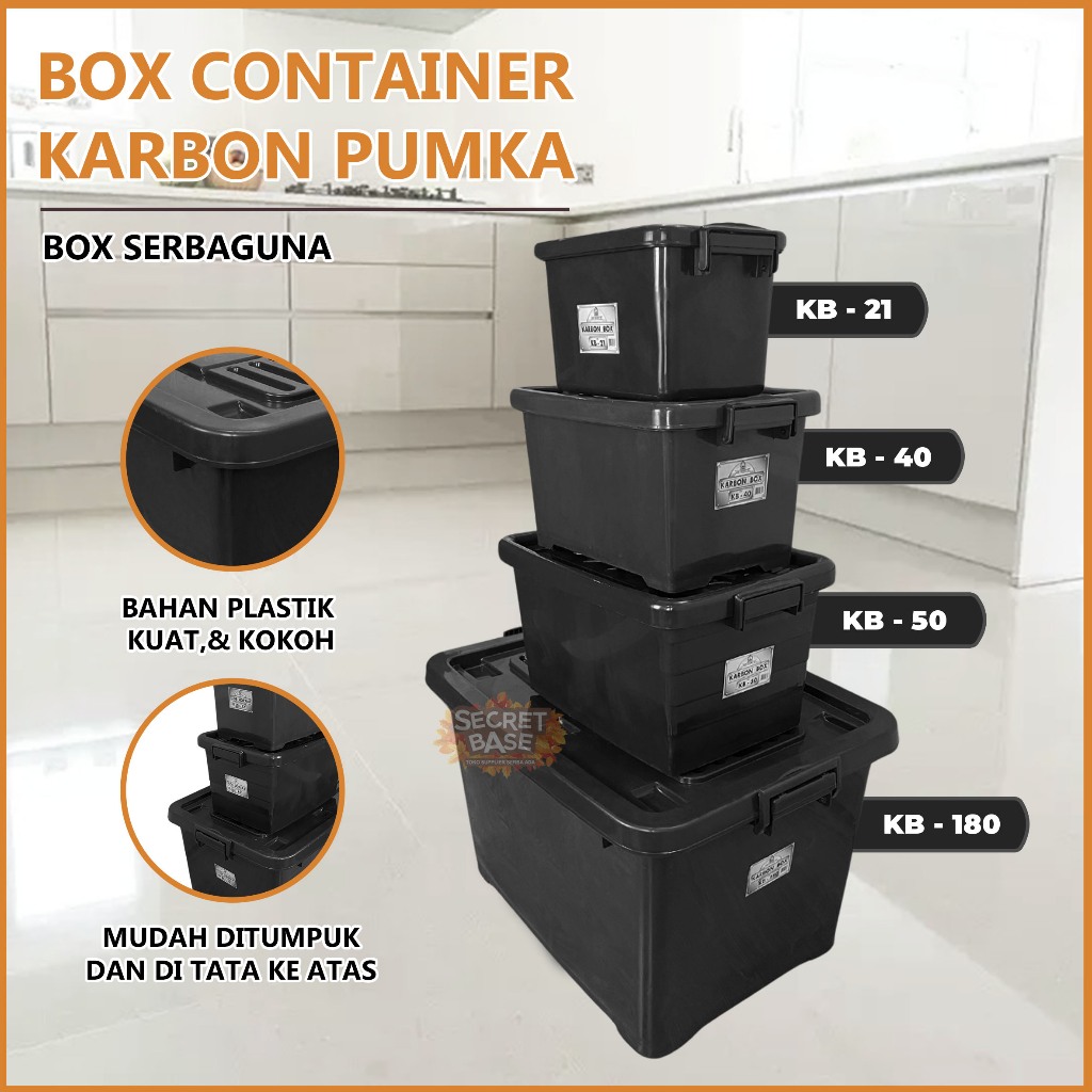 Jual BOX CONTAINER - Kotak Plastik Serbaguna 21L ~ 180L Pumka ...