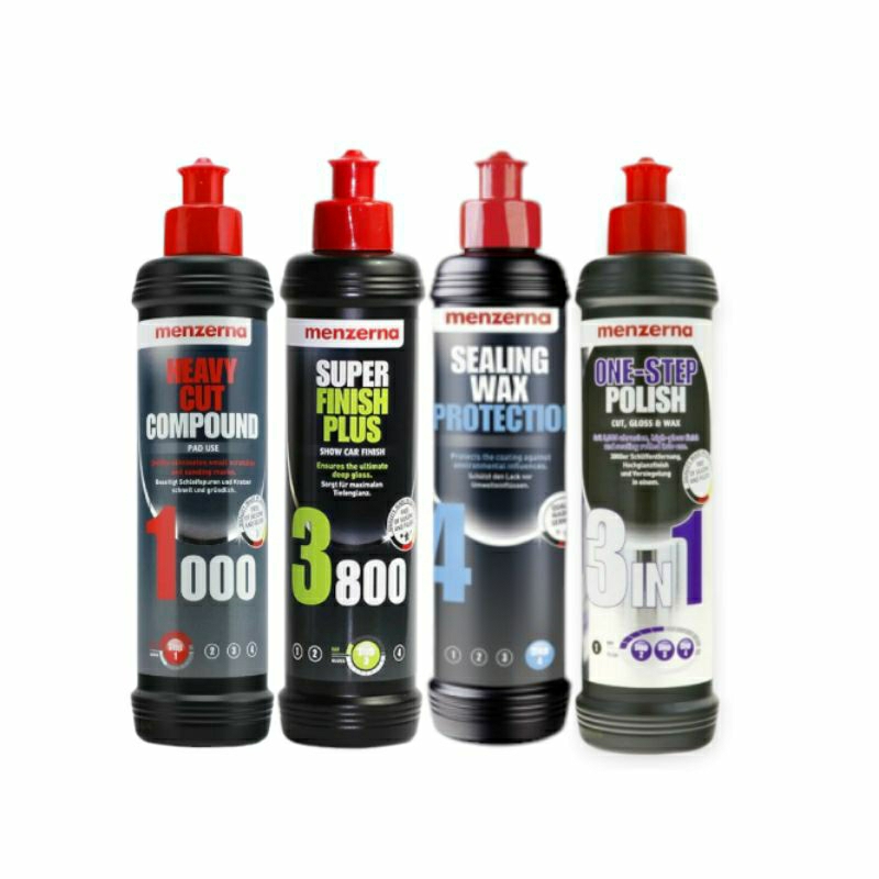 Jual menzerna compound paket 4 botol 1000 3800 3in1 sealing wax 250ml ...