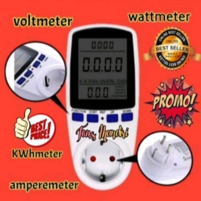 Jual KF7 Alat ukur test tegangan listrik dital kwh volt watt amper ...
