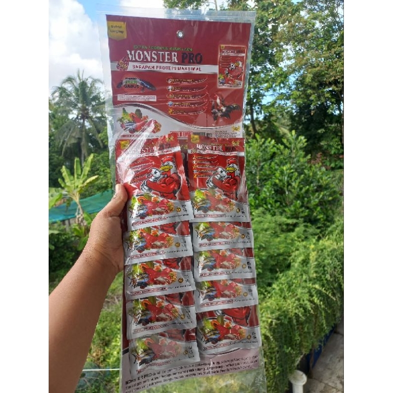 Jual Monster Pro Jamu Ayam EXTRA FOODING AYAM LAGA 1 Renceng | Shopee ...