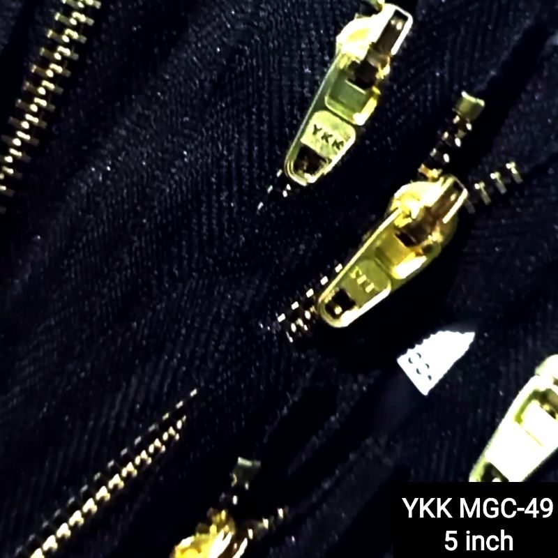 Jual 5 Lusin Sleting YKK MGC-49 5 Inch Hitam 580 Golden Brass 12.5 cm (Resleting jeans dan Levis ...