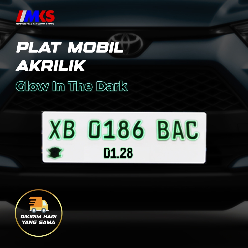 Jual Plat Mobil Timbul Custom Glow In The Dark Fosfor Nomor Mobil ...