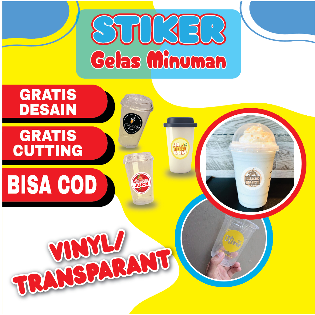 Jual Stiker Label Minuman Botol/Gelas - Anti Air Custom - Free Design ...