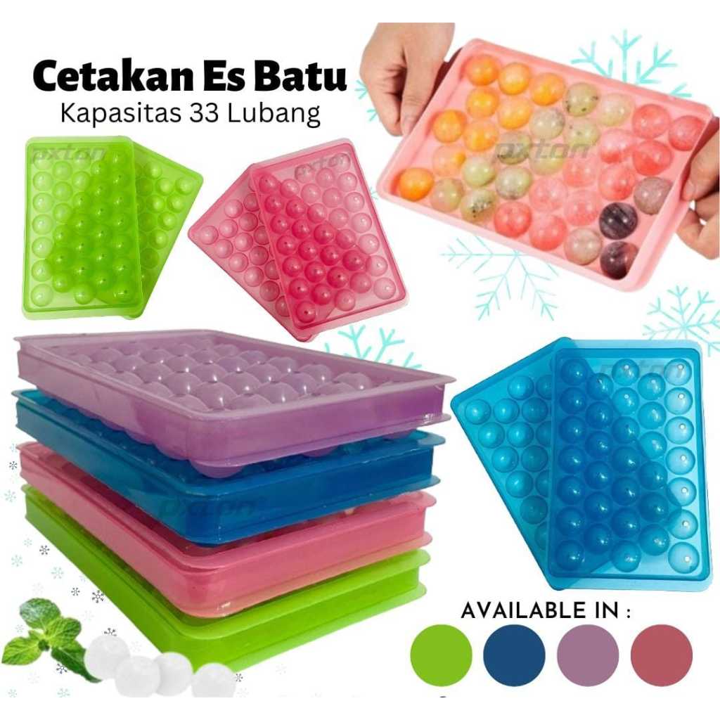 Jual Cetakan Es Batu Bulat 33 Lubang 17cm x 10.8cm x 2.5cm Diameter ...